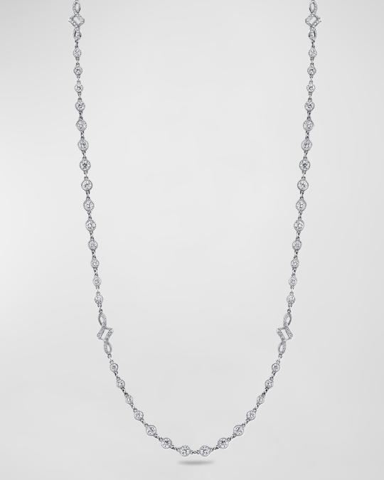 Neiman Marcus Diamonds Platinum Handmade Diamond Necklace with Modern ...