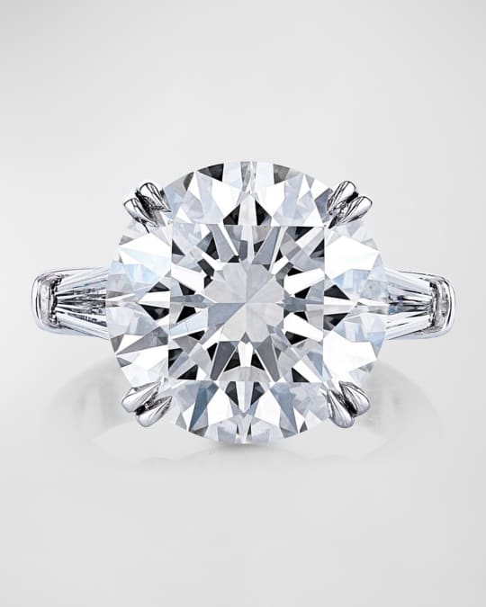 Neiman Marcus Diamonds Platinum Three Stone Ring, 12.01tcw (Size 6.5 ...