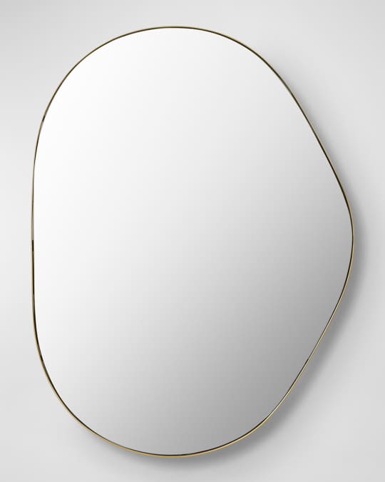 Surya Aamnah 40" Free-Form Wall Mirror, Gold | Neiman Marcus