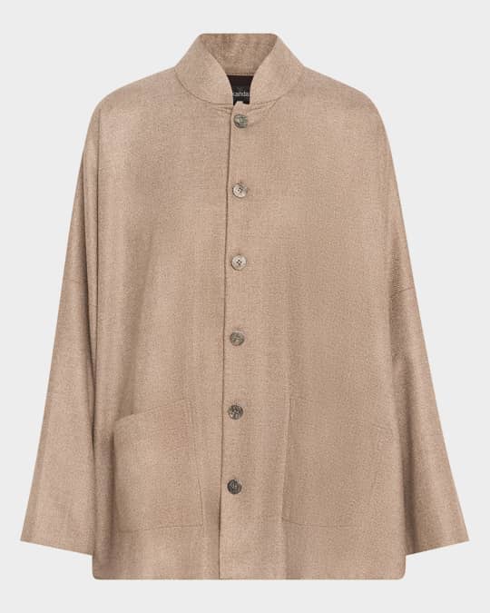 Eskandar Button-Front Imperial Jacket w/ Chinese Collar | Neiman Marcus