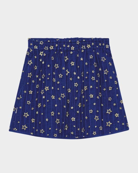 Molo Girl's Benedicte Star Embroidered Skirt, Size 7-12 | Neiman Marcus