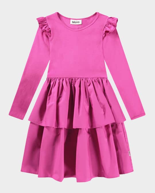 Molo Girl's Cathi Combo Dress, Size 7-12 | Neiman Marcus