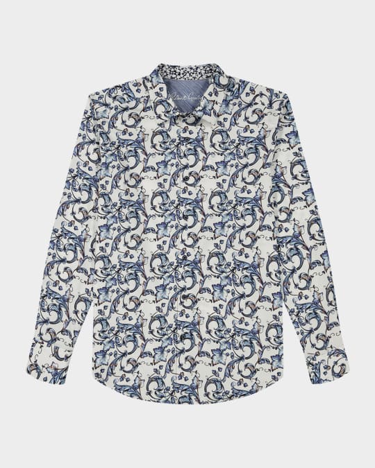Robert Graham Men's Acosta Paisley-Print Dress Shirt | Neiman Marcus