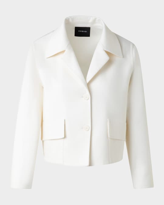 Akris Wes Short Cashmere Double-Face Jacket | Neiman Marcus