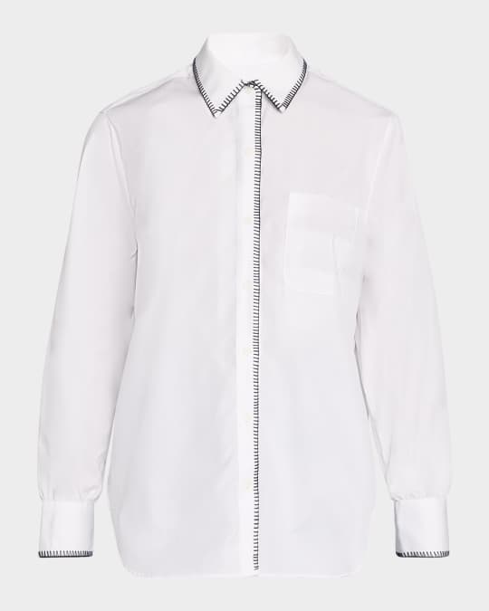 Rag & Bone Maxine Blanket Stitch Shirt | Neiman Marcus