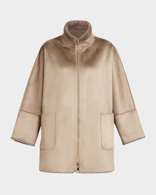 Marina Rinaldi Plus Size Rodeo Reversible Faux Fur Coat | Neiman Marcus