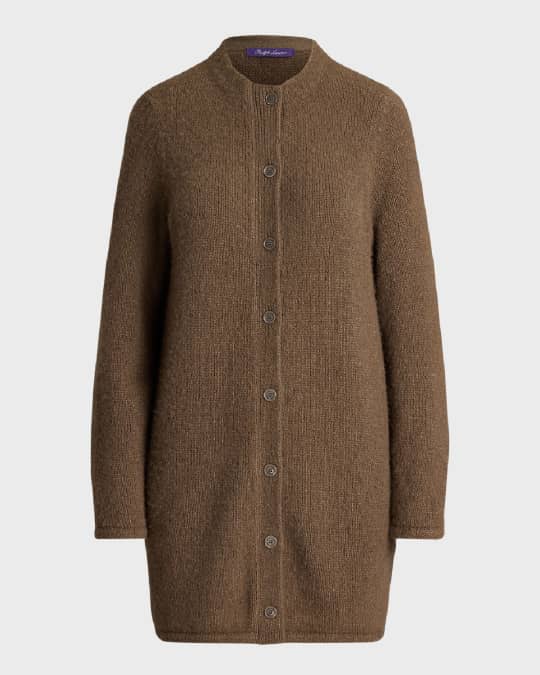Ralph Lauren Collection Brushed Cashmere-Silk Cocoon Cardigan | Neiman ...