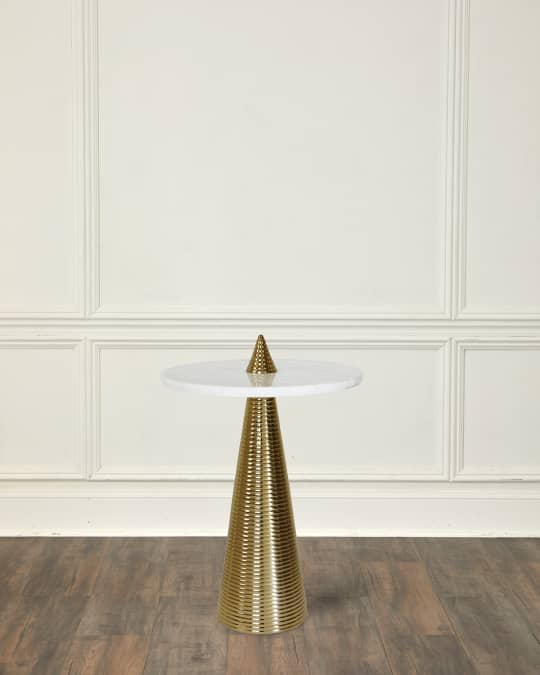 Worlds Away Pasha Conical Coiled Side Table | Neiman Marcus