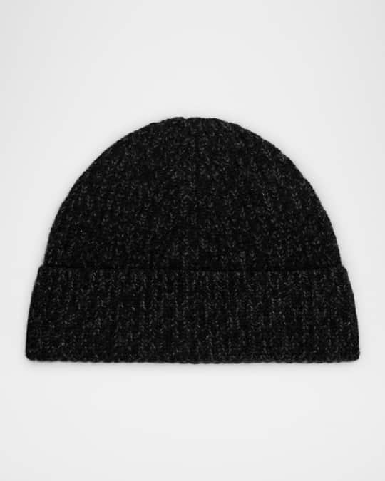 Neiman Marcus Men's Cashmere Rib Beanie Hat | Neiman Marcus