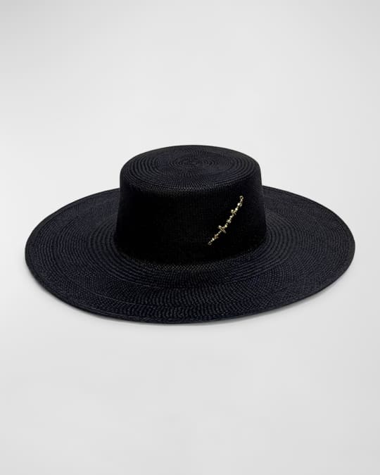 Van Palma Alba Straw Large Brim Hat | Neiman Marcus