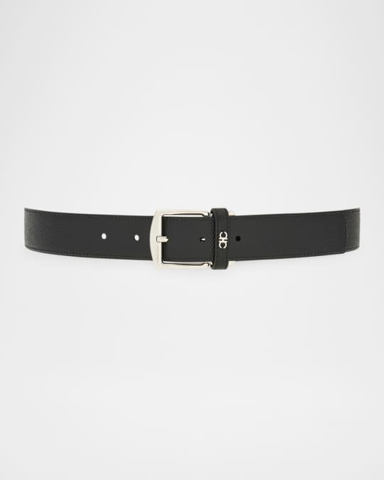 Ferragamo Men's Gancio-Loop Reversible Calfskin Belt | Neiman Marcus