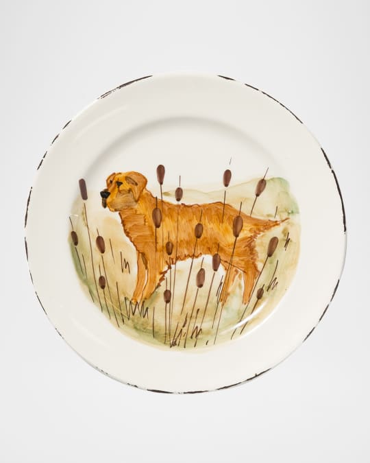Vietri Wildlife Hunting Dog Dinner Plate | Neiman Marcus