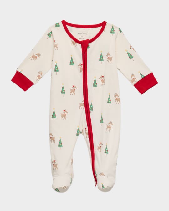 Kissy Kissy Kid's Christmas Deer Cheer Zip Up Footie, Size Newborn-9M ...