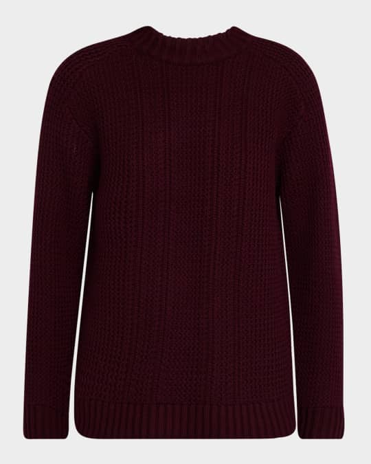 Emilia Wickstead Combey Wool Crewneck Sweater | Neiman Marcus