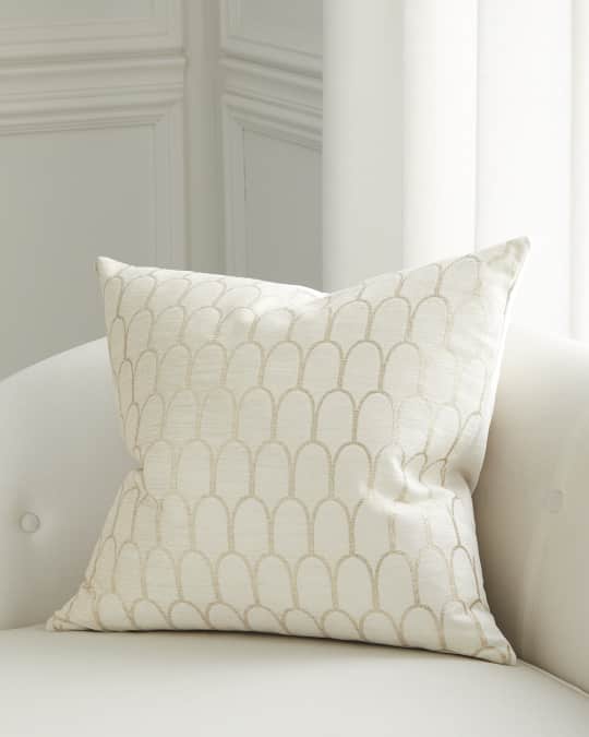 Eastern Accents Avie Cream Decorative Pillow, 22" Square | Neiman Marcus