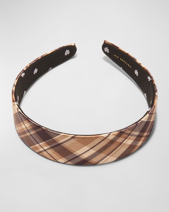Lele Sadoughi Bessette Plaid Headband | Neiman Marcus