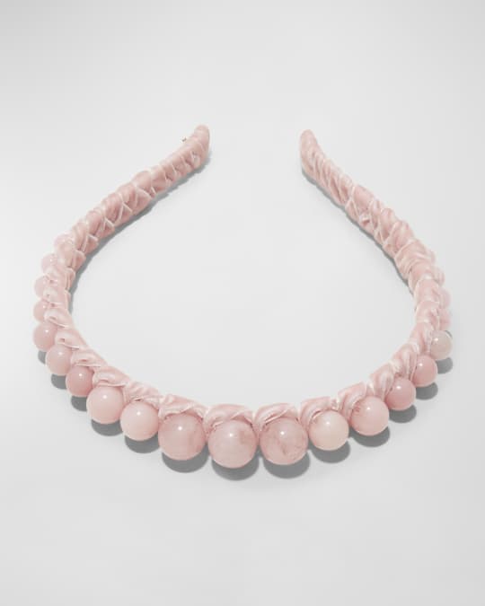 Lele Sadoughi Graduated Beaded Headband | Neiman Marcus