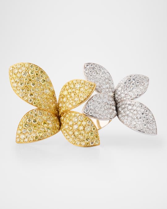 Pasquale Bruni 18K Yellow and White Gold Giardini Segreti Aura Ring ...