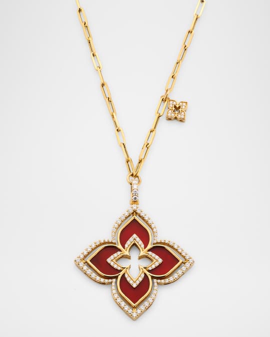 Roberto Coin 18K Yellow Gold Petite Venetian Princess Pirouette Red ...