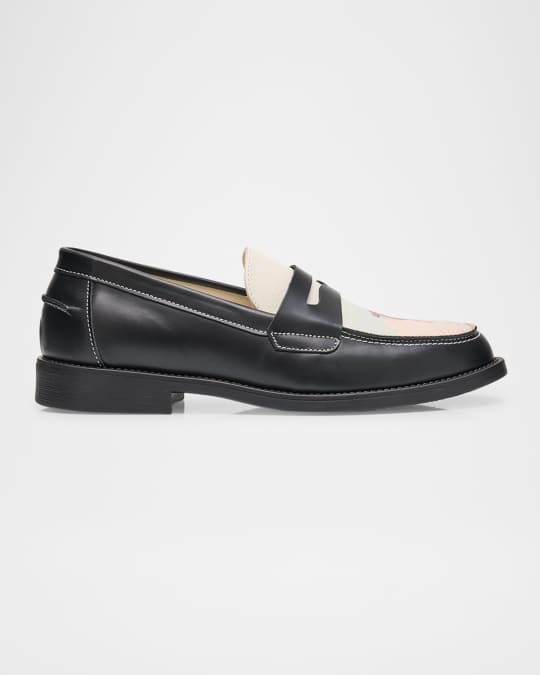 DUKE + DEXTER Men's Wilde Advanced Guard Penny Loafers | Neiman Marcus