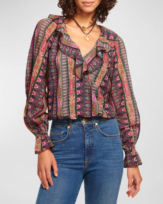 Ramy Brook Scout Ikat Blouse | Neiman Marcus