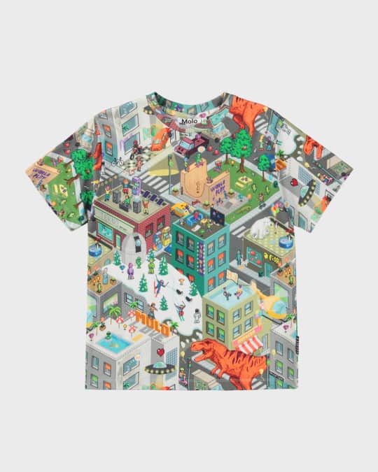 Molo Boy's Rodney Animated T-Shirt, Size 8-10 | Neiman Marcus