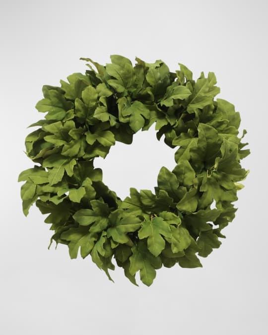 Winward Home Fig Leaf Holiday Wreath | Neiman Marcus