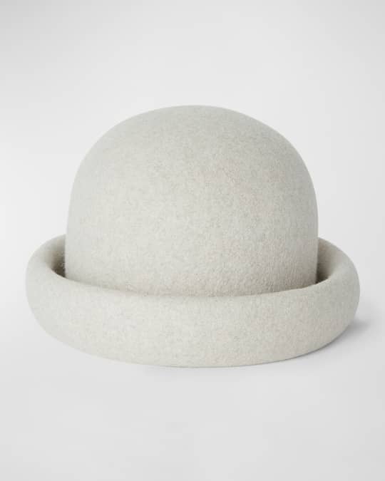 Loro Piana Charlie Rabbit Felt Bowler Hat | Neiman Marcus