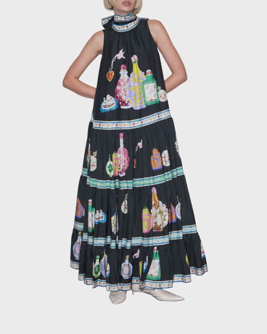 ALEMAIS Royal Tiered Maxi Dress | Neiman Marcus