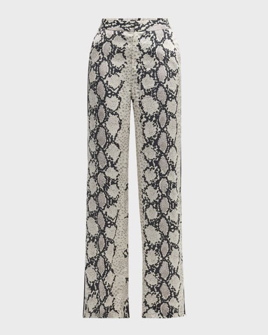 Le Superbe Joan Snakeskin Print Pants | Neiman Marcus
