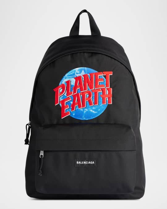 Balenciaga Men's Explorer Planet Earth Backpack | Neiman Marcus