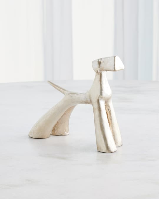 Global Views Silver-Leaf Show Dog Sculpture | Neiman Marcus