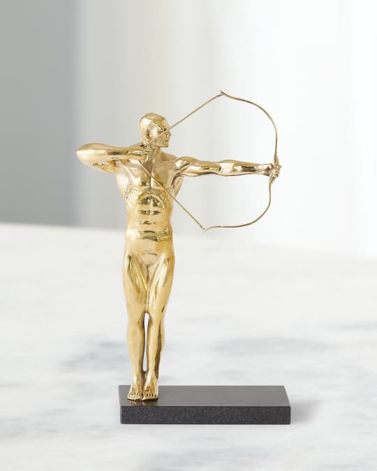 Global Views The Archer Sculpture, Brass | Neiman Marcus