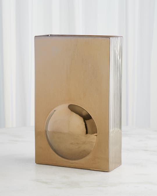 Global Views Oh Yes Matte Gold Vase, 18" | Neiman Marcus