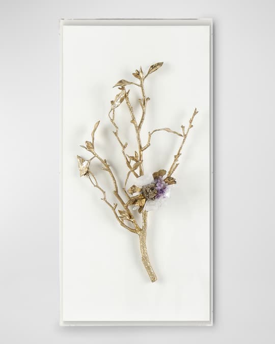 John-Richard Collection "Gold Calcite II" Wall Accent | Neiman Marcus