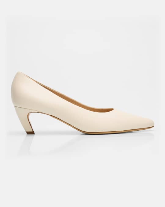 Gabriela Hearst 50mm Peggy Leather Pumps | Neiman Marcus