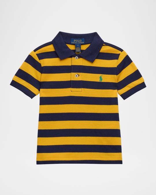 Polo Ralph Lauren Boy's Striped Logo Embroidered Polo Shirt, Size 2-7 ...