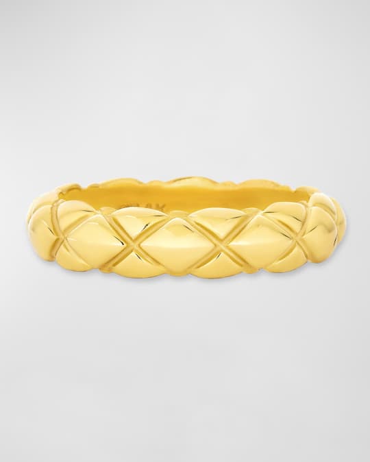 STONE AND STRAND Puff Puff Quilted Ring | Neiman Marcus