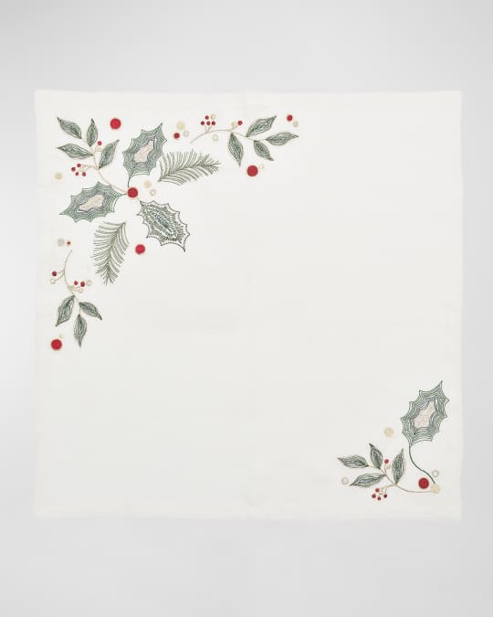 Kim Seybert Holly and Sprig Napkin | Neiman Marcus