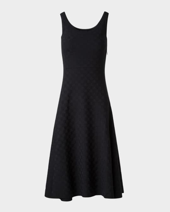 Akris Trapezoid Jacquard Sleeveless Dress | Neiman Marcus