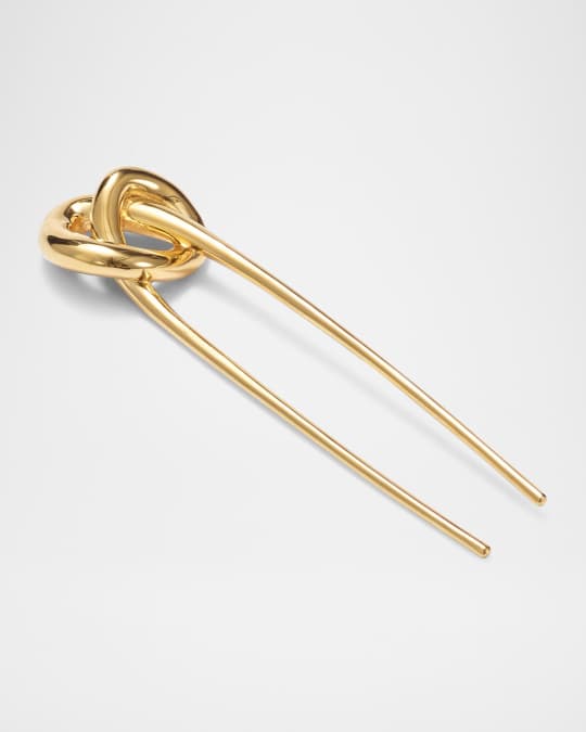Lelet Ny Glossy Knotted Brass Hair Pin | Neiman Marcus