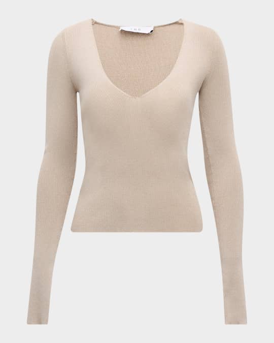 Iro Affa Knit V-Neck Top | Neiman Marcus