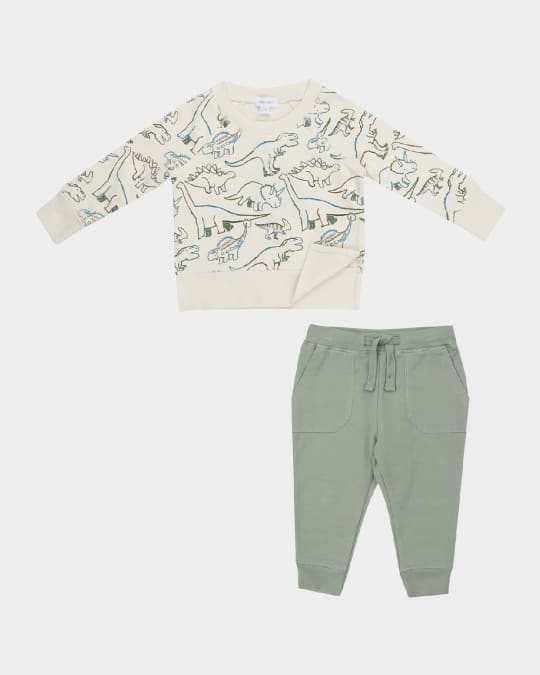Angel Dear Boy's Artsy DinosRaglan Sweatshirt And Jogger Set, Size 6 ...