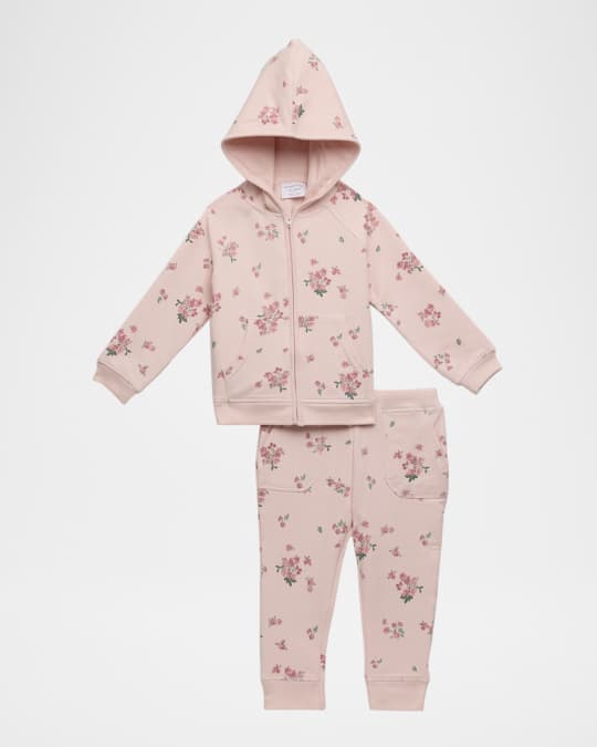 Angel Dear Girl's Woodsorrel Floral-Print Hoodie & Jogger Set, Size 6M ...