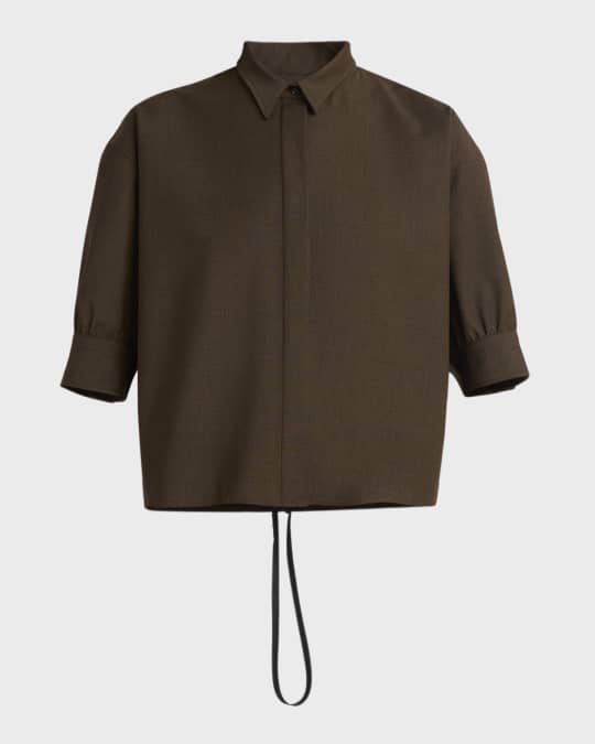 Philosophy di Lorenzo Serafini Tropical Wool Blouse | Neiman Marcus