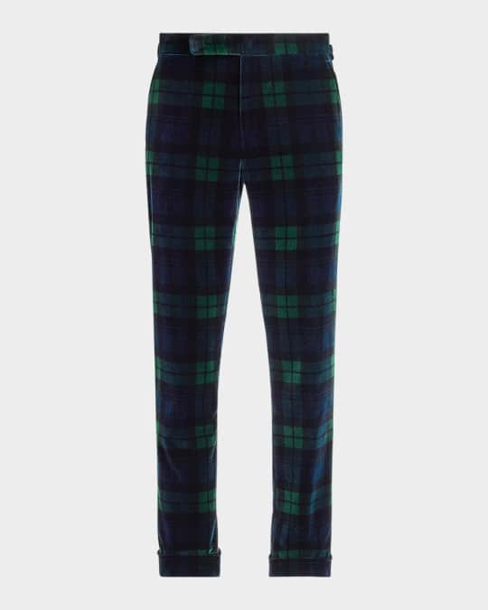 Ralph Lauren Purple Label Men's Gregory Hand-Tailored Plaid Velvet ...