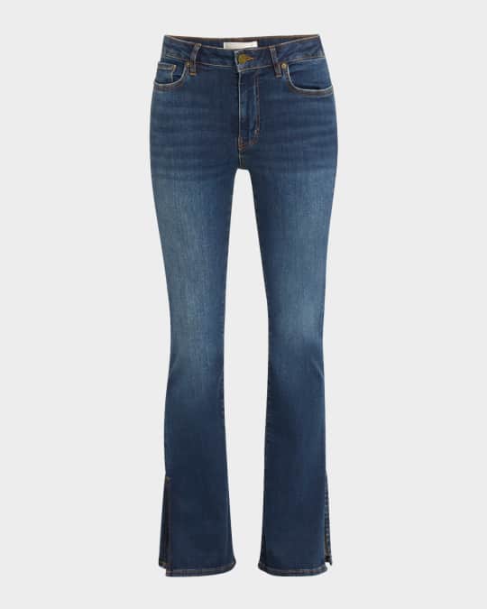 FRAME Le Mini Boot Outseam Slit Jeans | Neiman Marcus