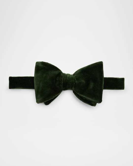 Ralph Lauren Purple Label Men's Pre-Tied Velvet Bow Tie | Neiman Marcus