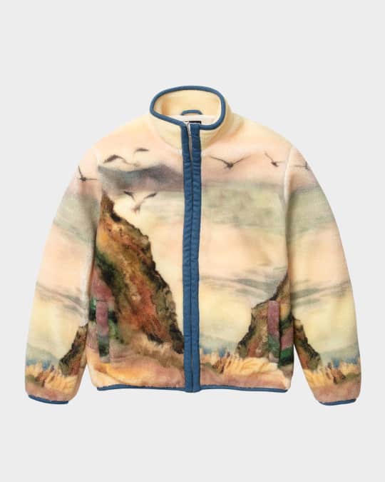 PRPS Men's Landscape-Print Fleece Jacket | Neiman Marcus