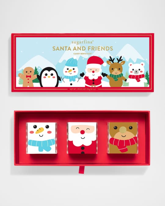 Sugarfina Holiday 2024 Santa and Friends 3-Piece Pop Up Bento Box ...